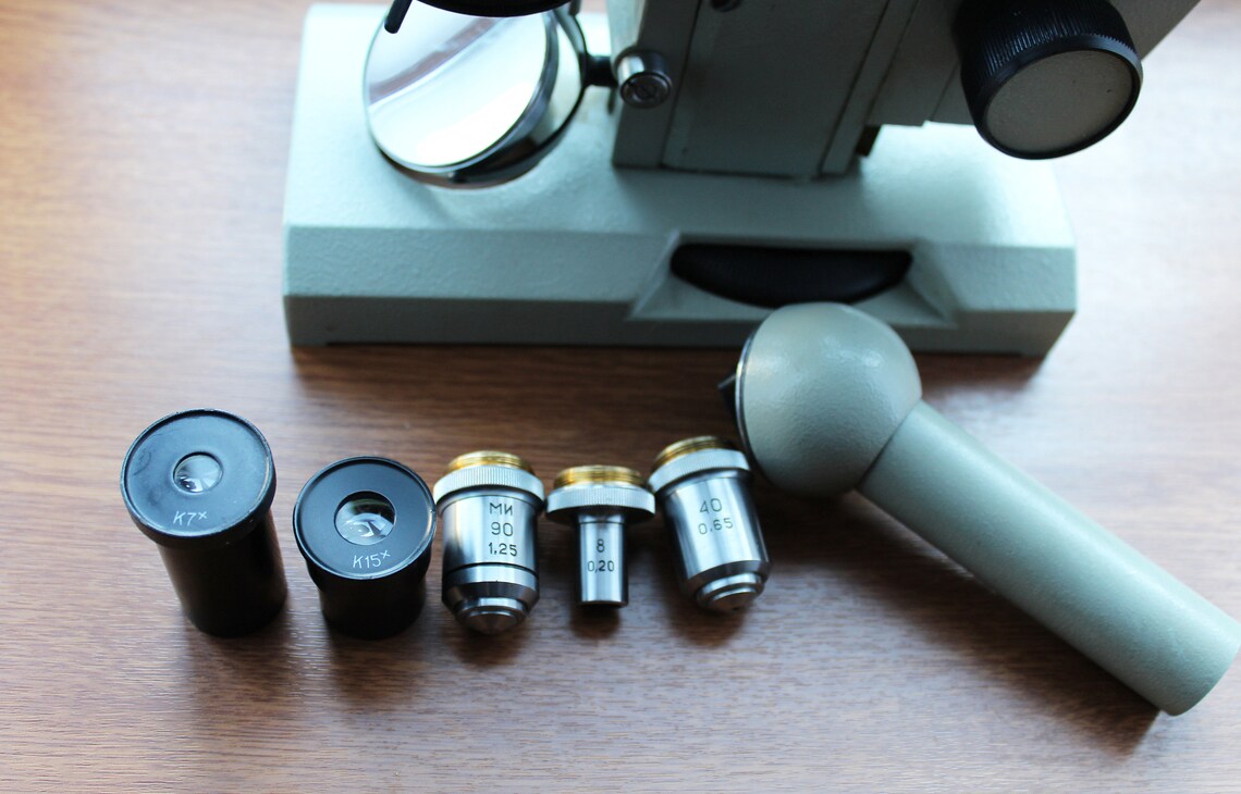 Vintage Soviet Biological Microscope Worker BIOLAM R-11 LOMO / USSR ...
