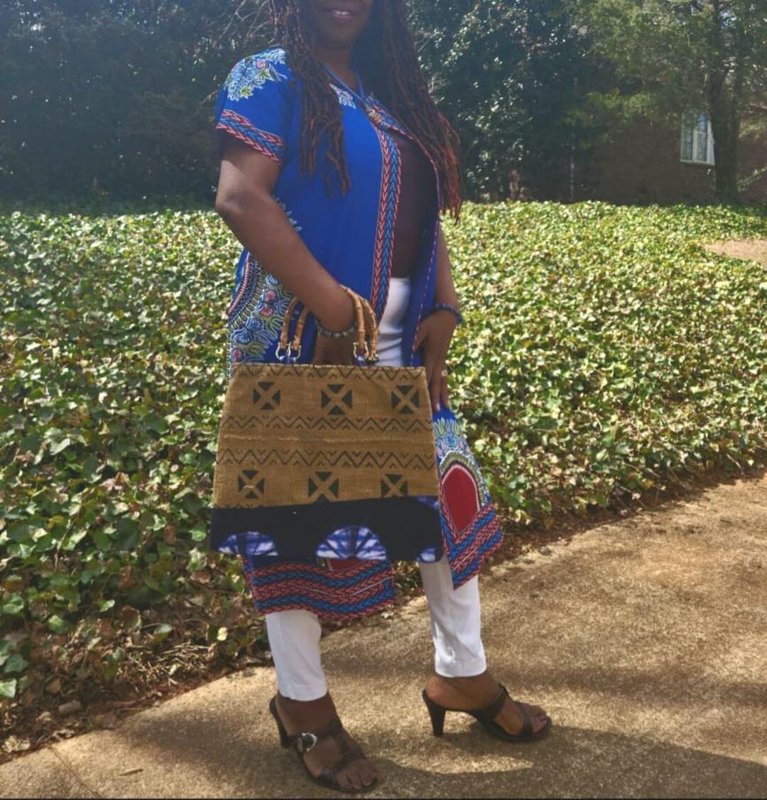 Bogolanfini Mali Mudcloth and African Print Hand Bag True Blue - Etsy