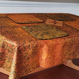 Firaw African Cotton Batik Tablecloth 4 Placemats 4 Dinner - Etsy