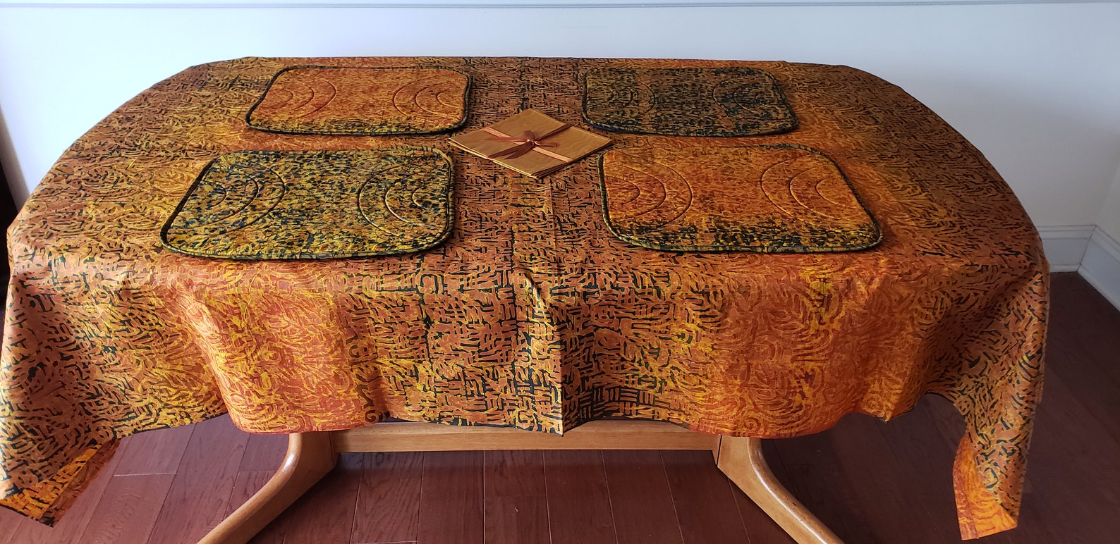 Firaw African Cotton Batik Tablecloth 4 Placemats 4 Dinner - Etsy