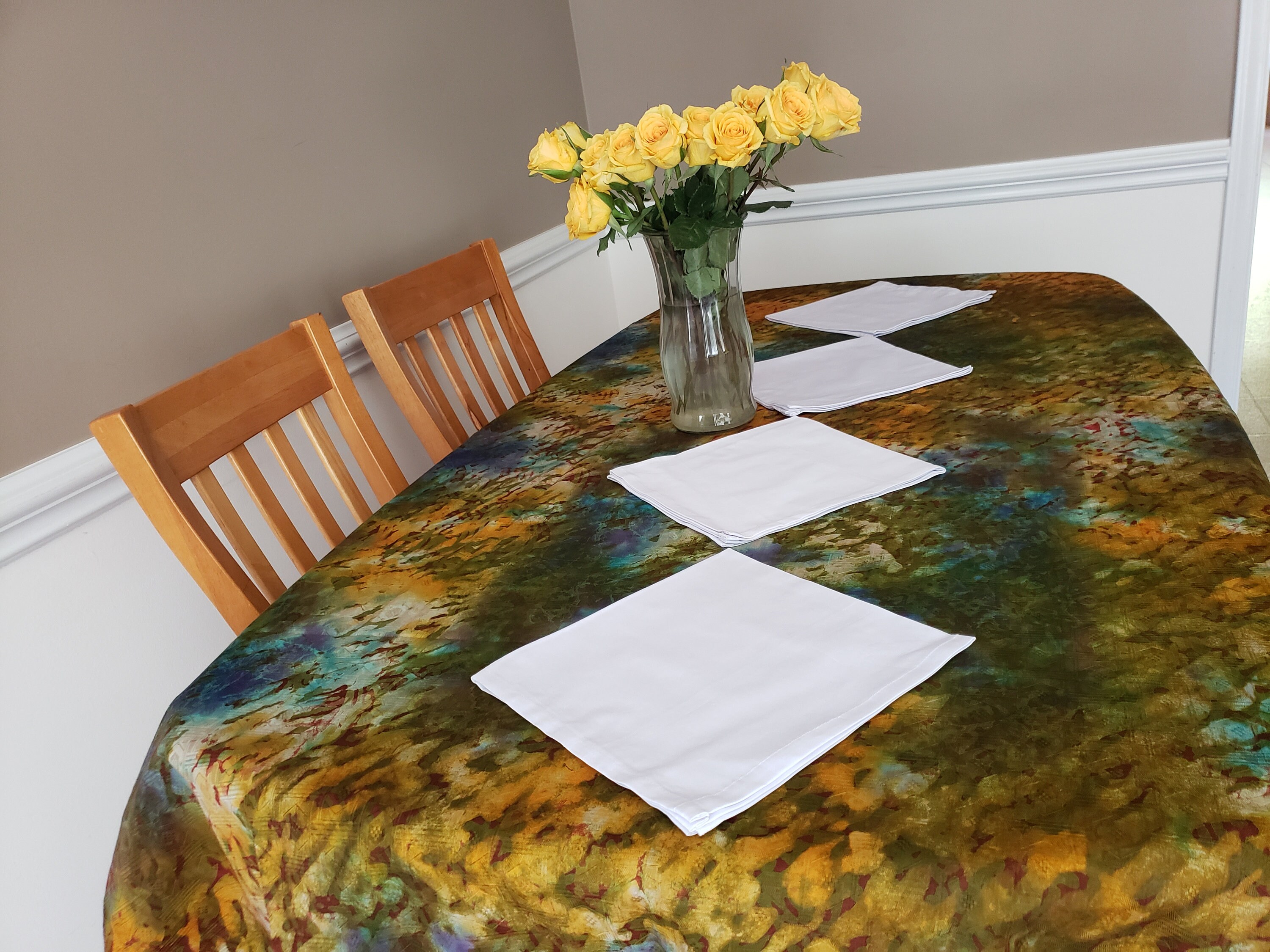 Ahaban African Batik Tablecloth Textured Cotton Bazin With 4 - Etsy