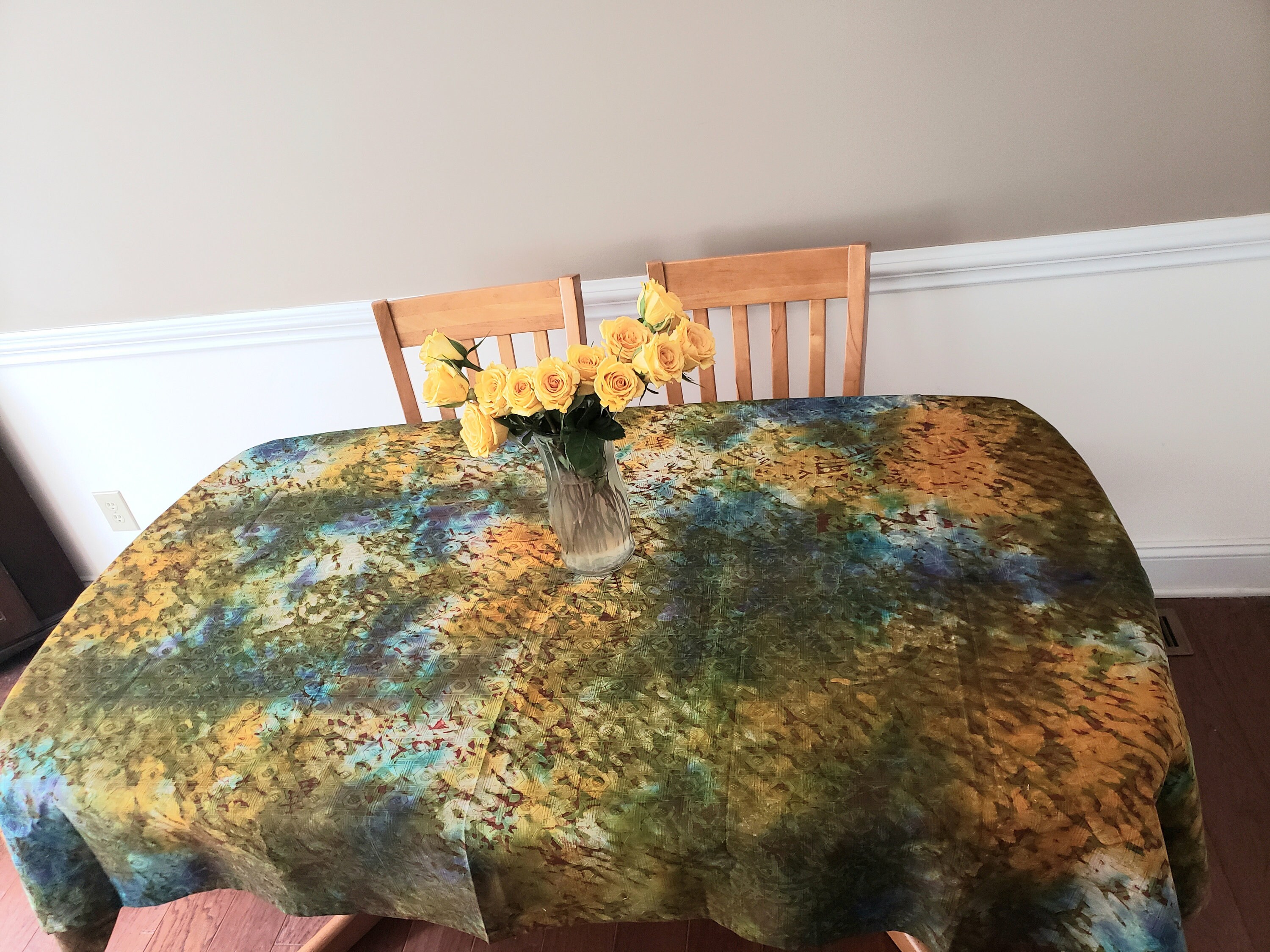 Ahaban African Batik Tablecloth Textured Cotton Bazin With 4 Cotton ...