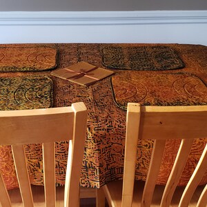 Firaw African Cotton Batik Tablecloth 4 Placemats 4 Dinner - Etsy