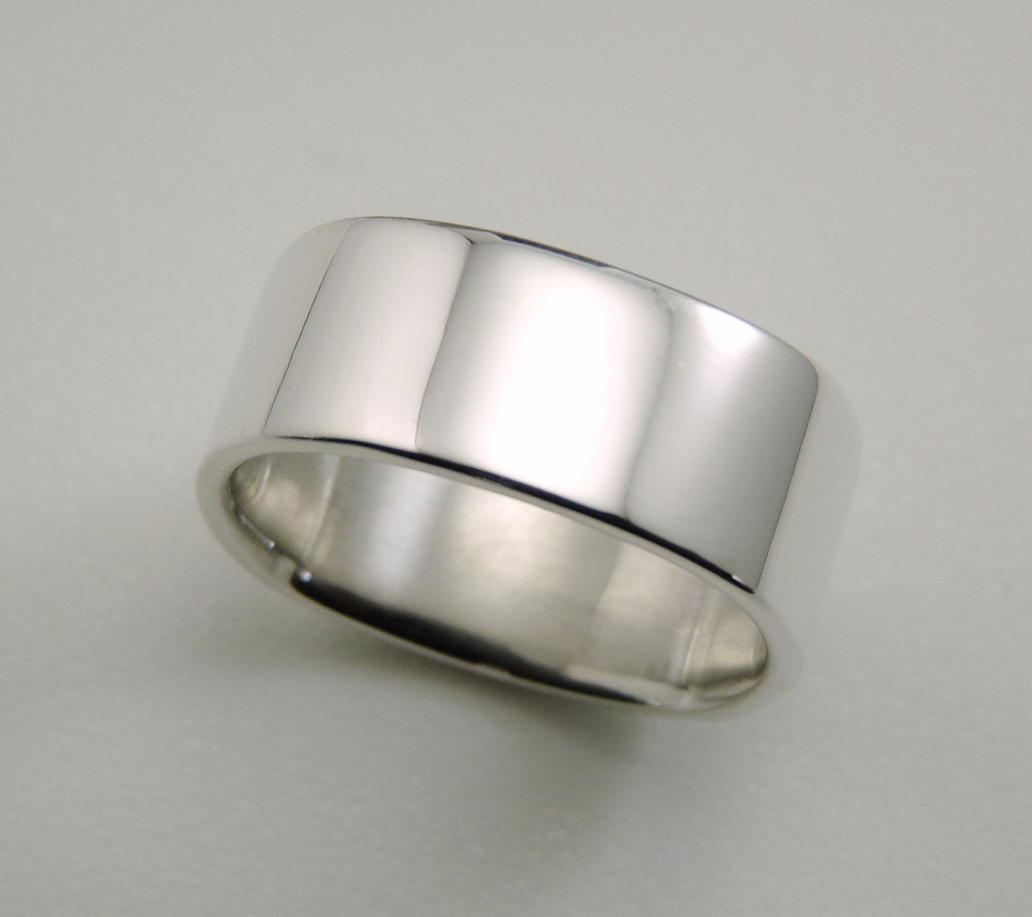 Forged Silver Band Rounded Square Profile Silver Band Silver - Etsy Canada