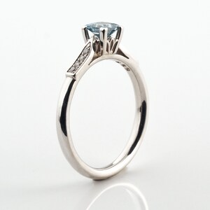 Princess Blue Diamond Ring, Diamond Engagement Ring, Blue Diamond Ring ...