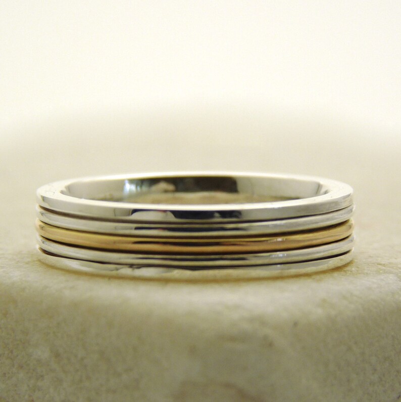 Forged silver band multiple rings silver band silver and | Etsy