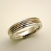 Forged Silver Band, Multiple Rings Silver Band, Silver and Gold Band ...