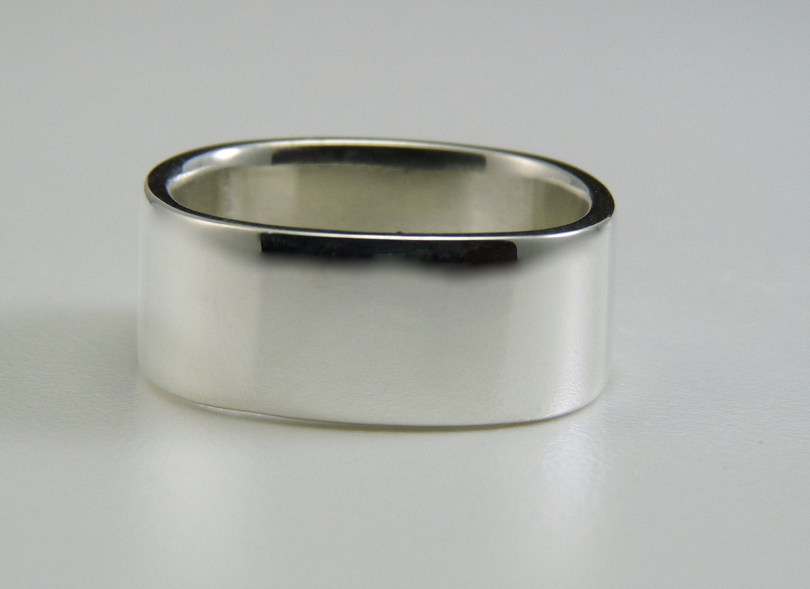 Forged Silver Band Rounded Square Profile Silver Band Silver - Etsy Canada