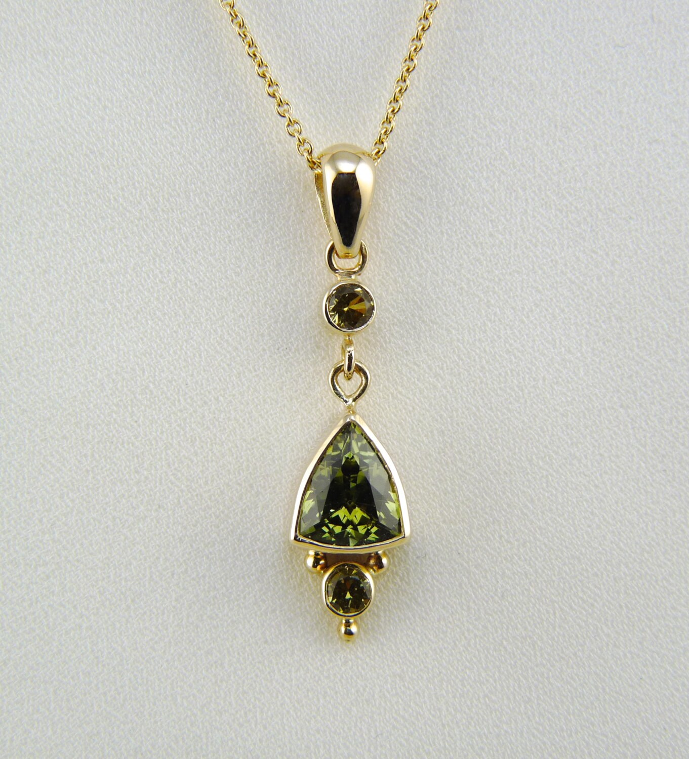 Chrysoberyl pendant green stone pendant Chartreuse green | Etsy