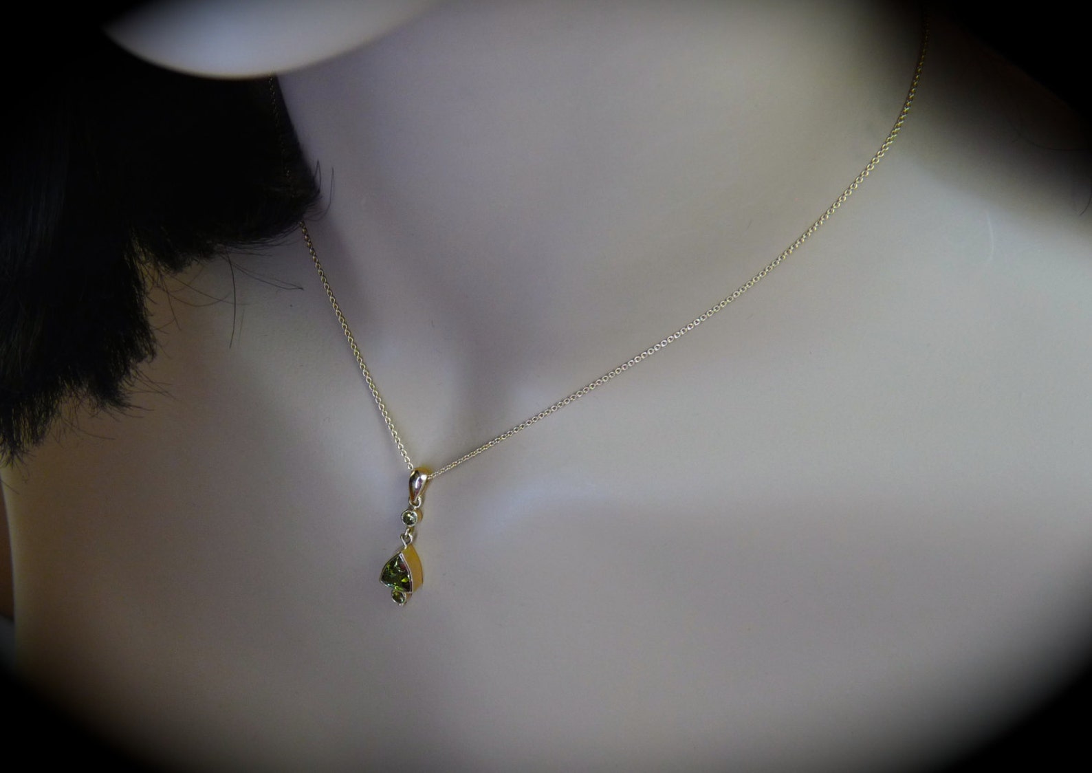 Chrysoberyl pendant green stone pendant Chartreuse green | Etsy