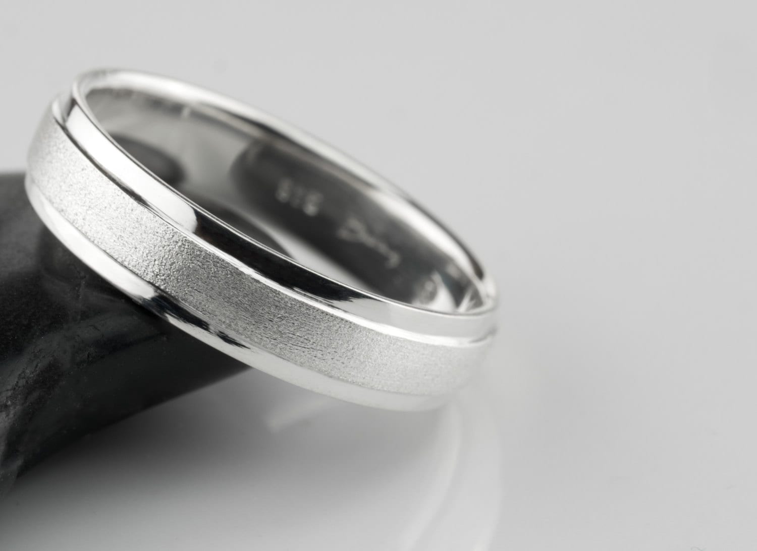 Simple Silver Wedding Band Matt Finish Silver Band Classic - Etsy