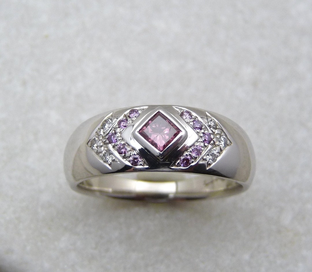 Purple Pink Diamond Ring, Diamond Engagement, Pink Color Diamond, Lady ...