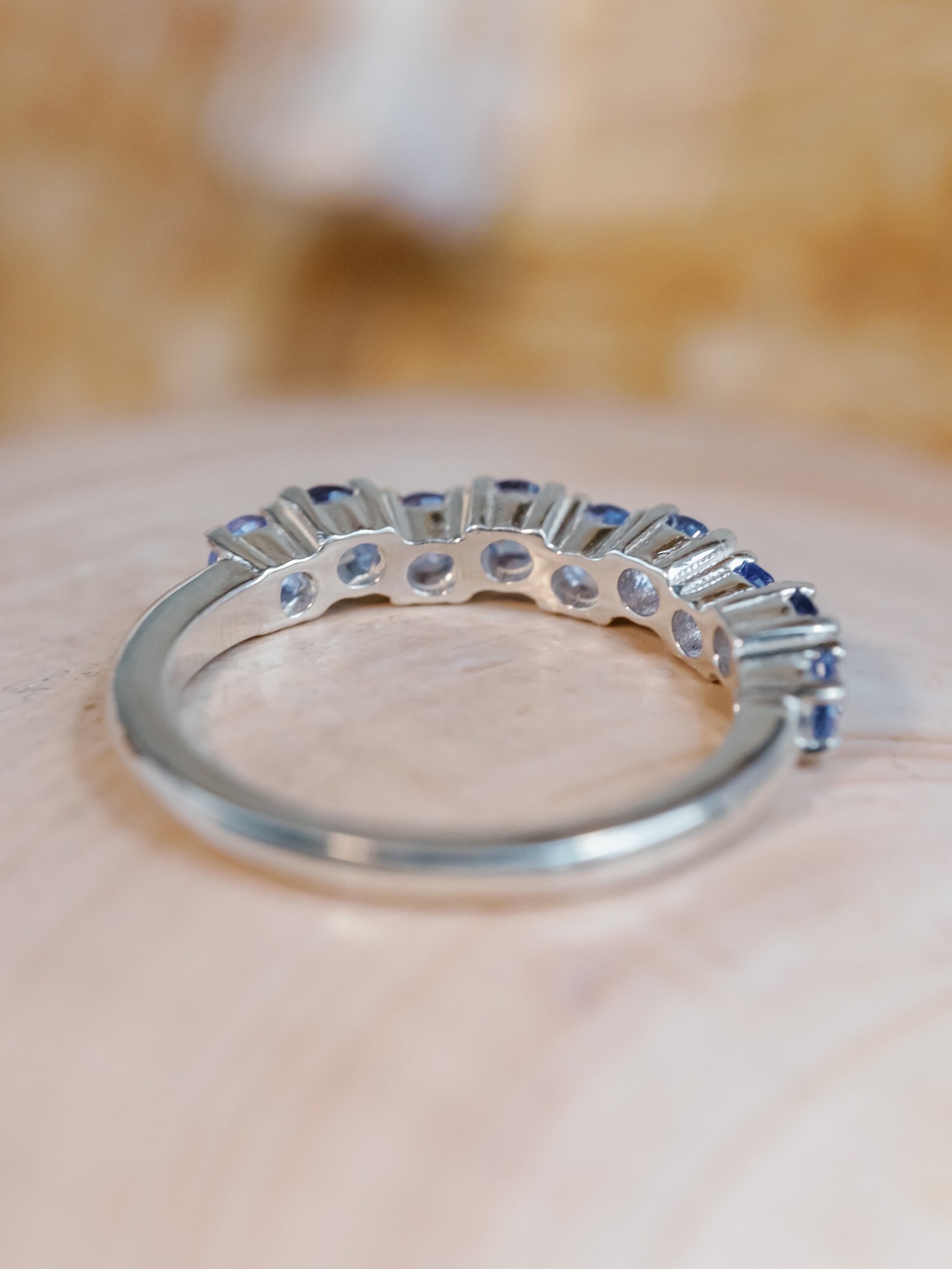 Natural Tanzanite Band Tanzanite Wedding Band Half Eternity - Etsy