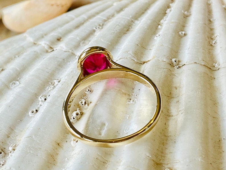14k Gold Oval Ruby Ring Ruby Engagement Ring Gold Ruby Ring - Etsy
