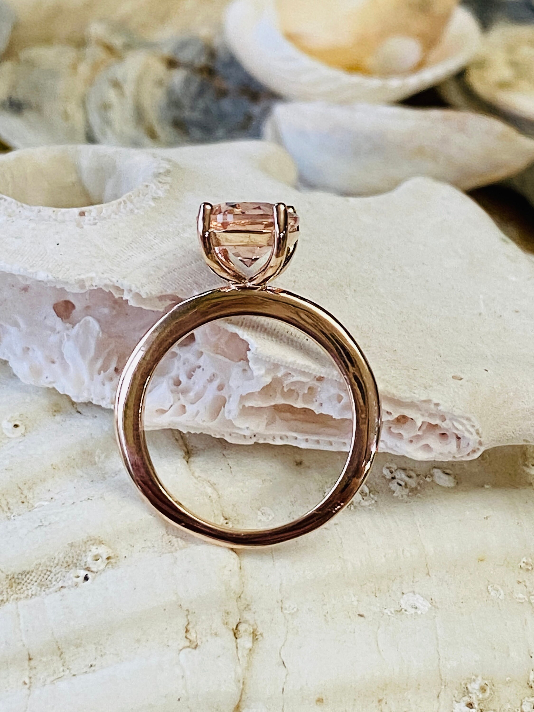 Morganit Ring Morganit Verlobungsring Gold Morganit Ring | Etsy