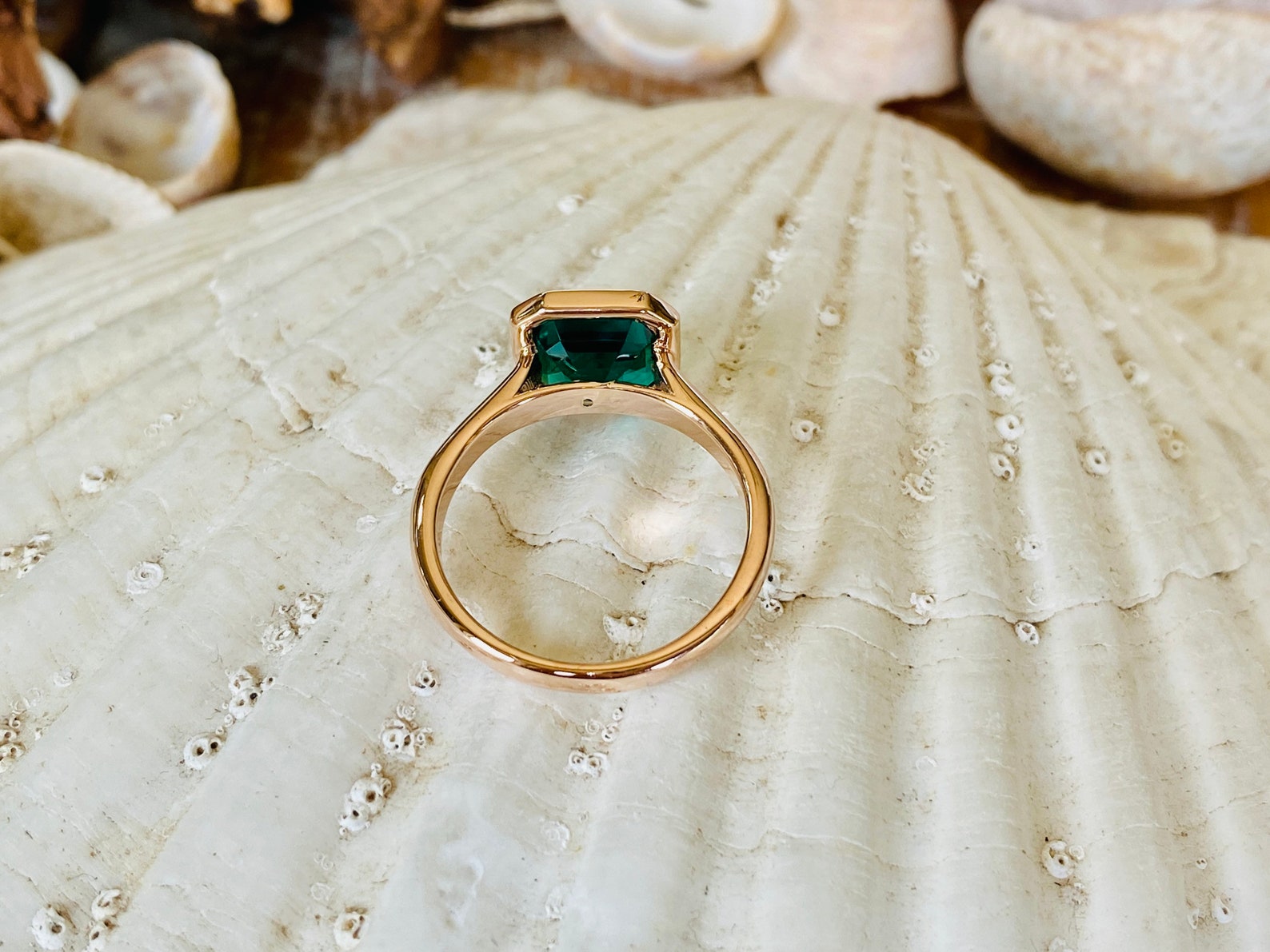 Asscher Cut Emerald Ring Emerald Engagement Ring Asscher Cut - Etsy