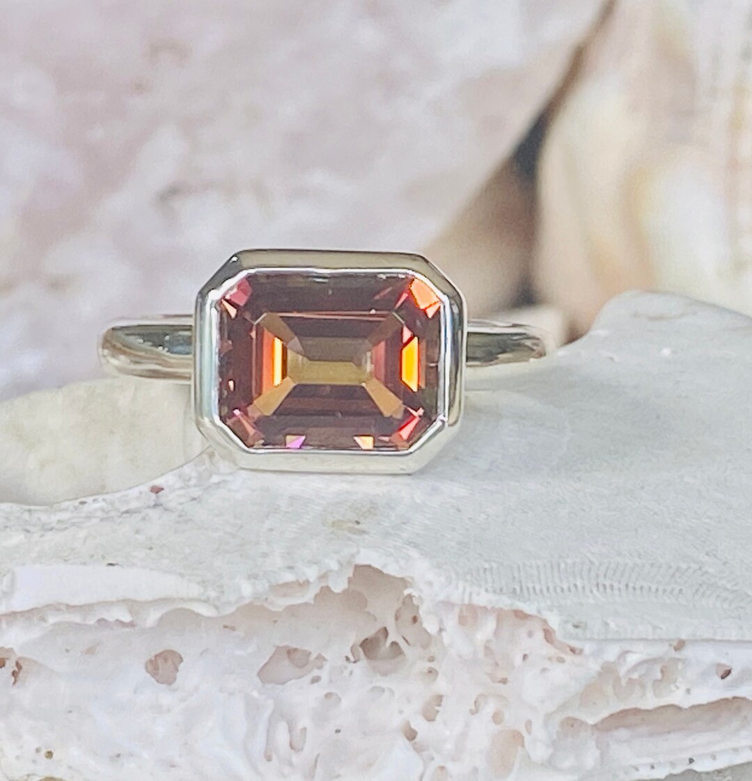 Sunrise Mystic Topaz Ring, Emerald Cut Sunrise Mystic Topaz, 3.00ct ...