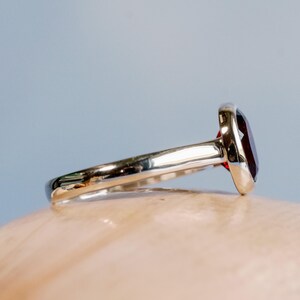 14k Garnet Ring, Garnet Bezel Ring, Oval Cut Garnet Ring, Oval Garnet ...