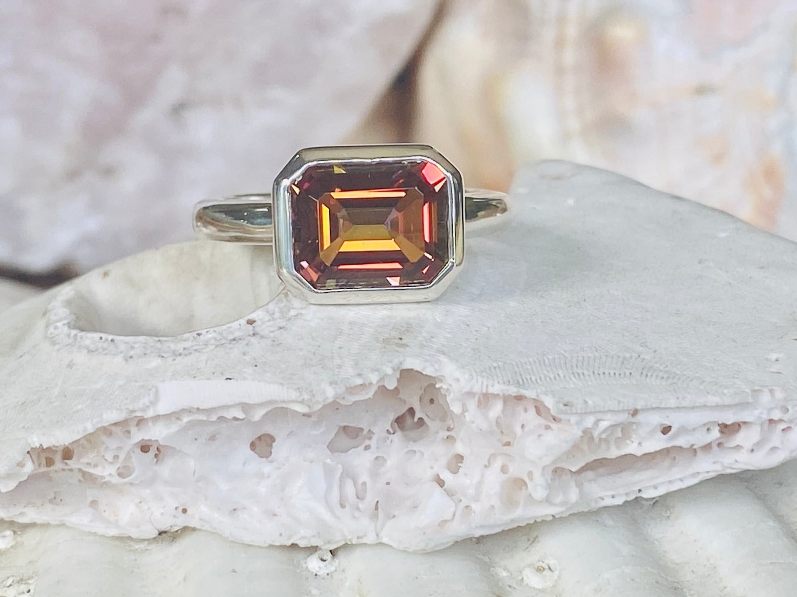 Sunrise Mystic Topaz Ring, Emerald Cut Sunrise Mystic Topaz, 3.00ct ...