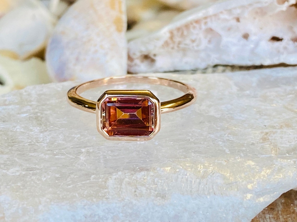 14k Sunrise Mystic Topaz Ring Sunrise Mystic Topaz Emerald - Etsy