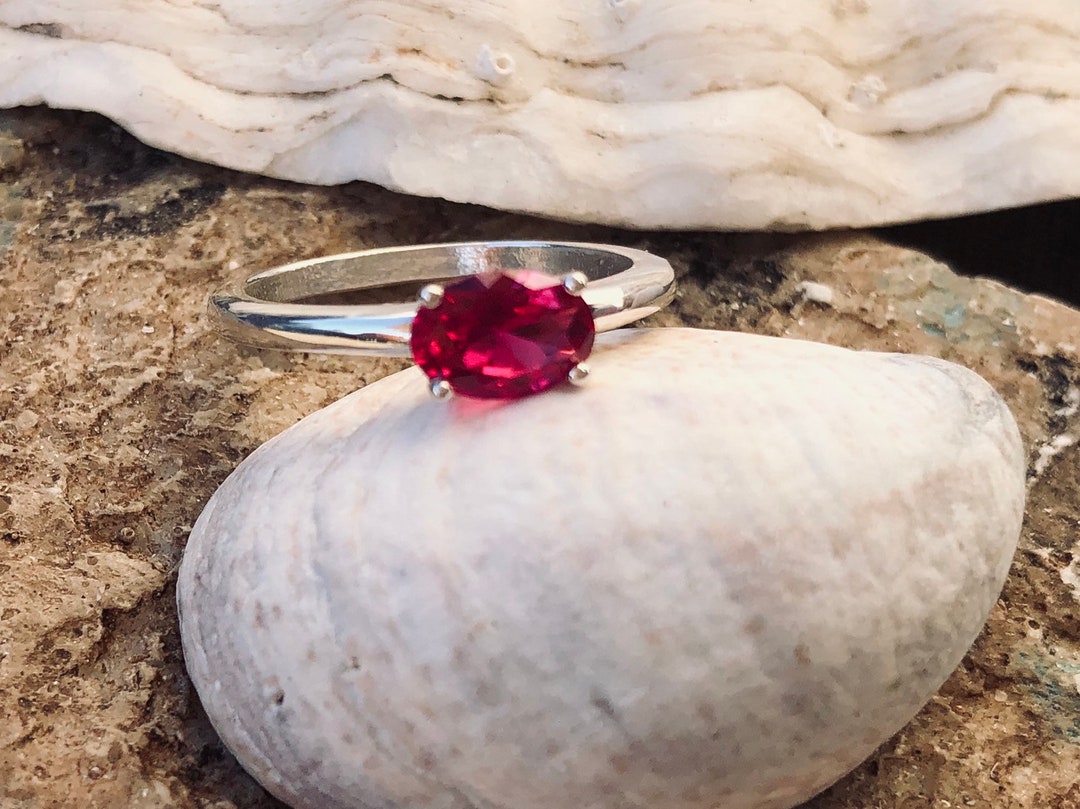 Ruby Ring, Gold Ruby Ring, Ruby Engagement Ring, Oval Cut Ruby ...