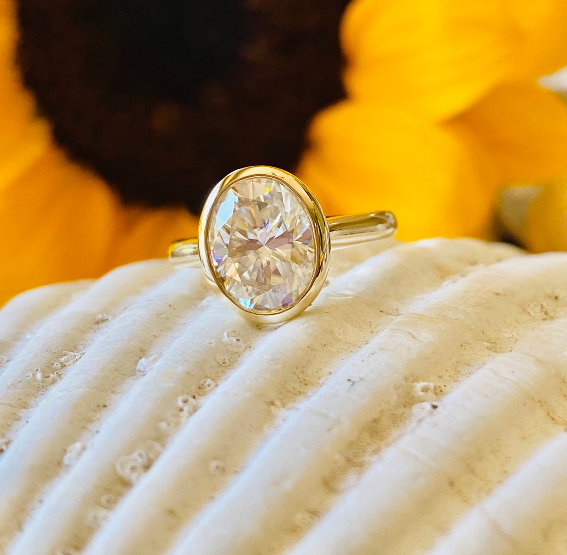 Oval Moissanite Engagement Ring Moissanite Engagement Ring - Etsy