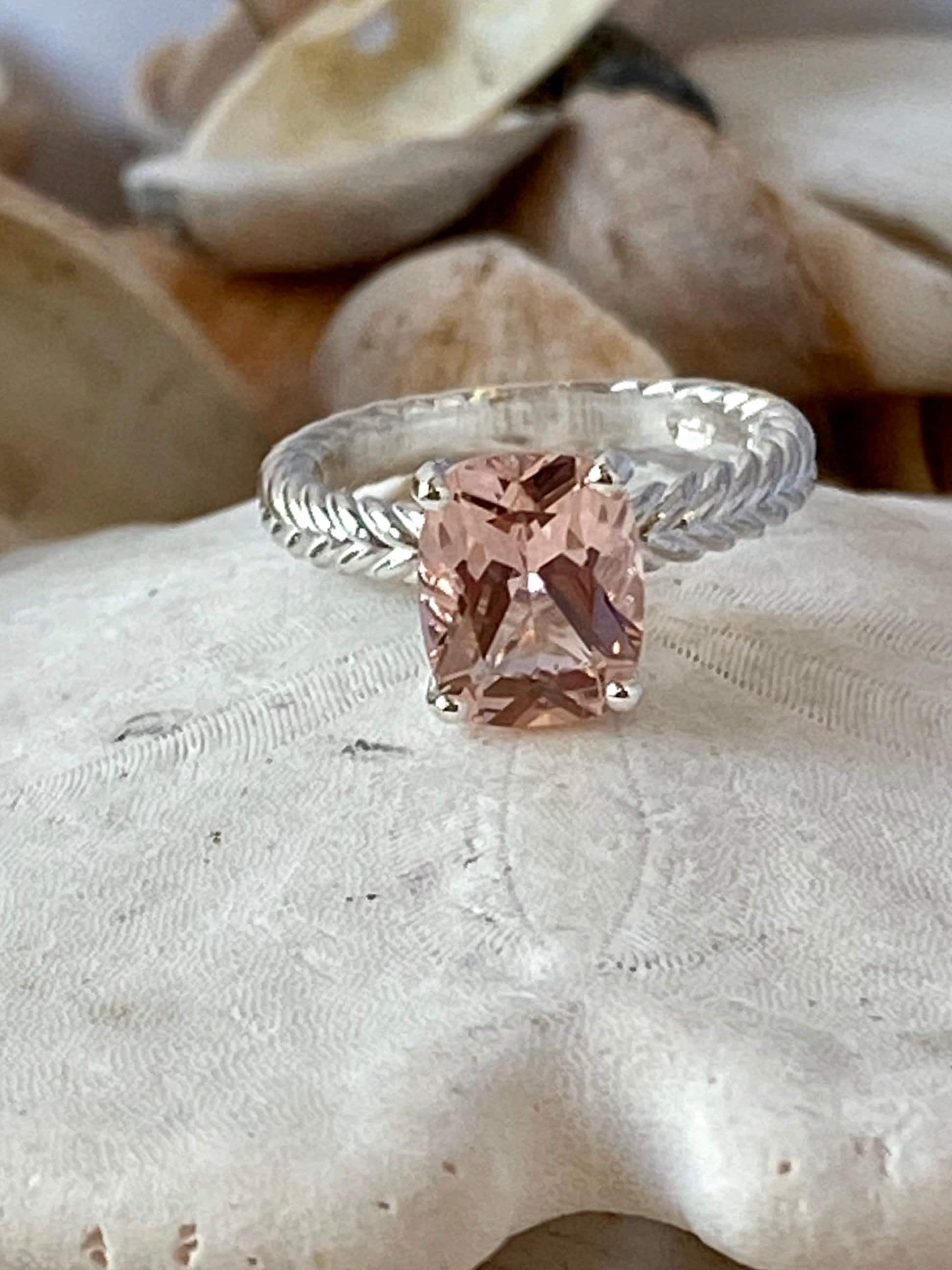 Morganite Ring Morganite Engagement Ring Gold Morganite | Etsy