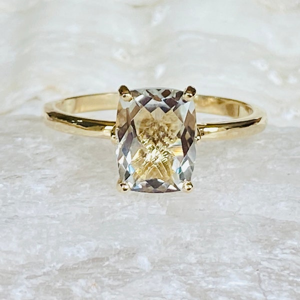 Prasiolite Ring - Etsy