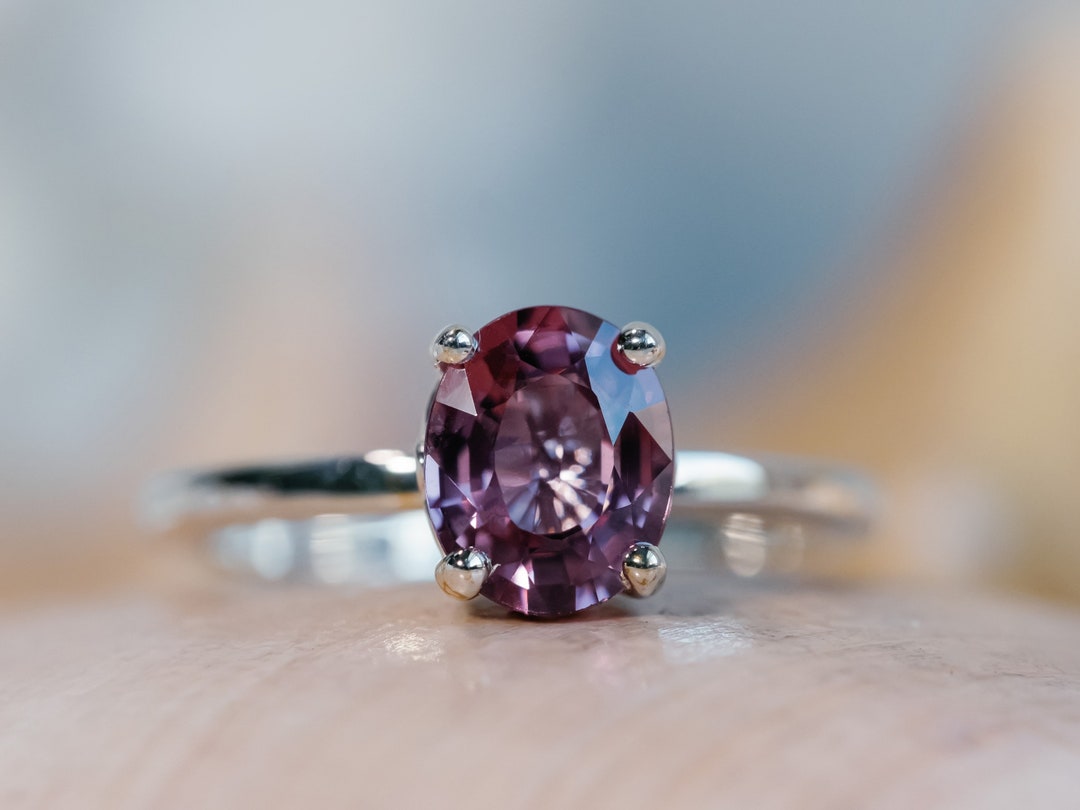 14k Natural Spinel Ring, Oval Spinel Ring, Pink Spinel Ring, Oval ...