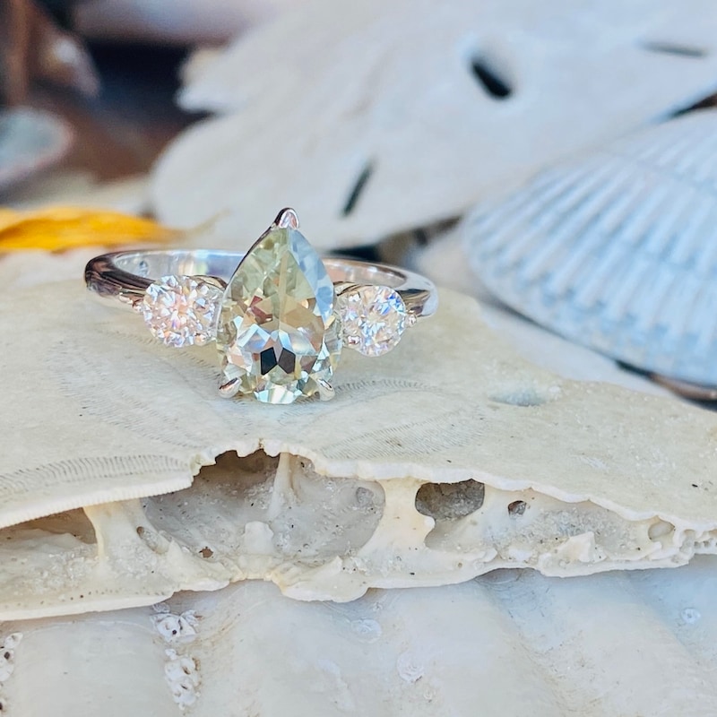 Prasiolite Pear Shape - Etsy