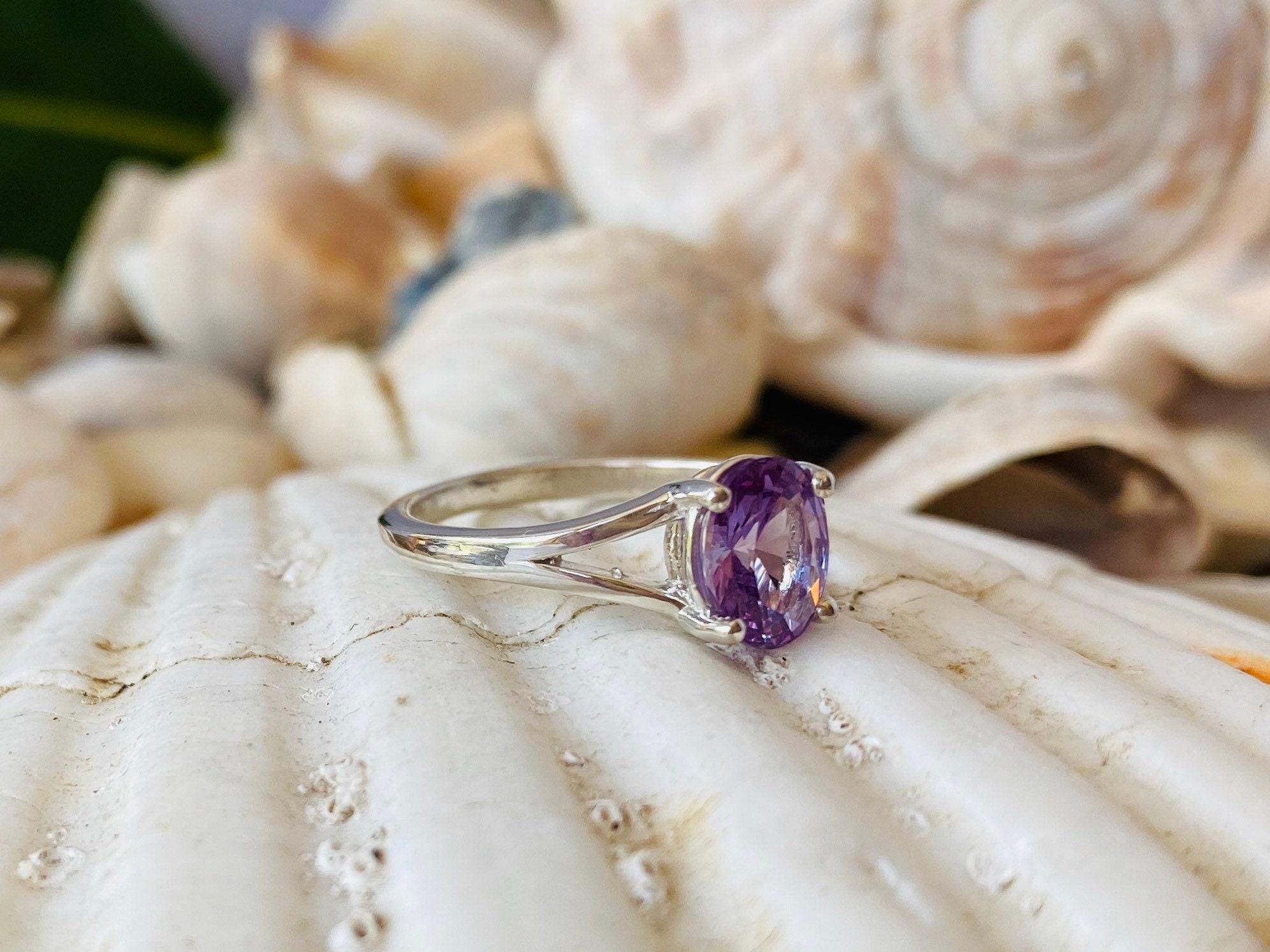 Alexandrite Ring Alexandrite Solitaire Ring Oval Alexandrite | Etsy
