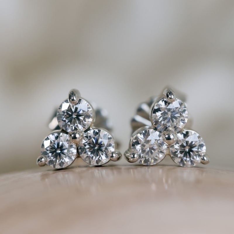 Stone Stud Earrings - Etsy