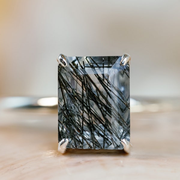 Rutilated Quartz Engagement Ring - Etsy