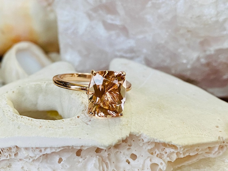 14k Natural Morganite Ring Morganite Engagement Ring Gold - Etsy