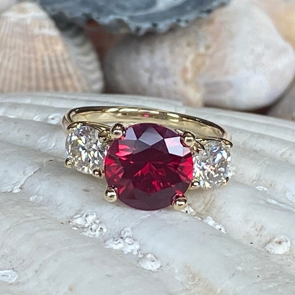 Large Ruby Ring - Etsy
