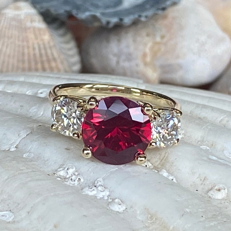 Large Ruby Ring - Etsy