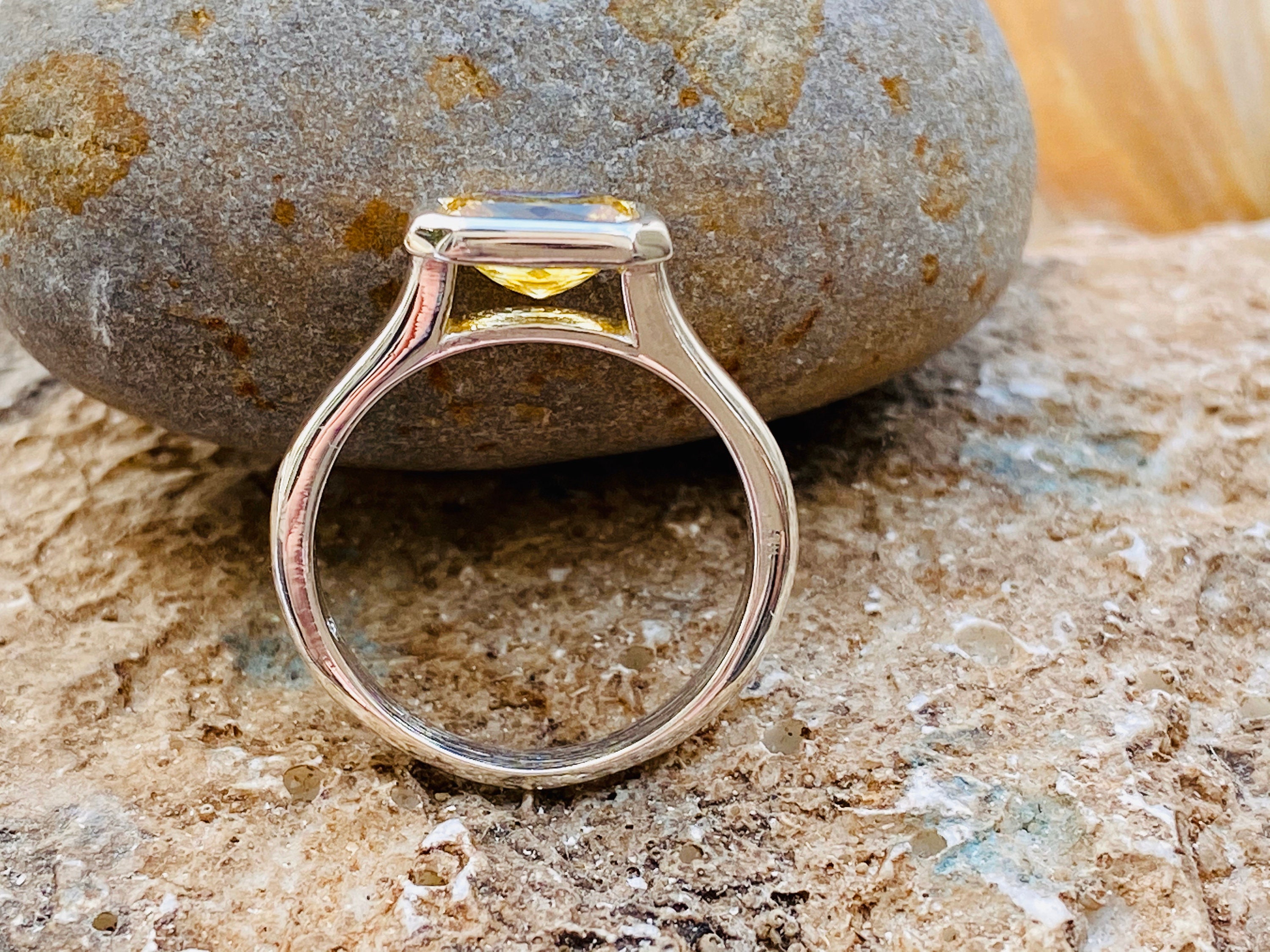 Canary Yellow Diamond Ring Yellow Diamond Engagement Ring - Etsy
