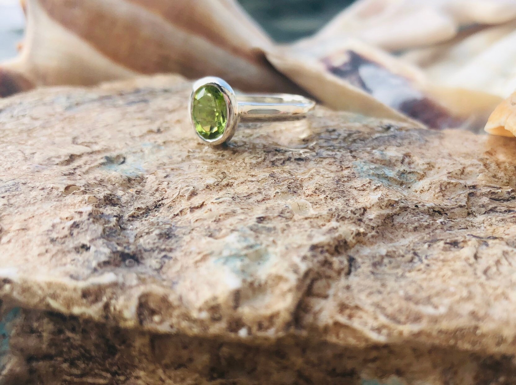Peridot Ring Peridot Engagement Ring Oval Peridot Ring Oval | Etsy