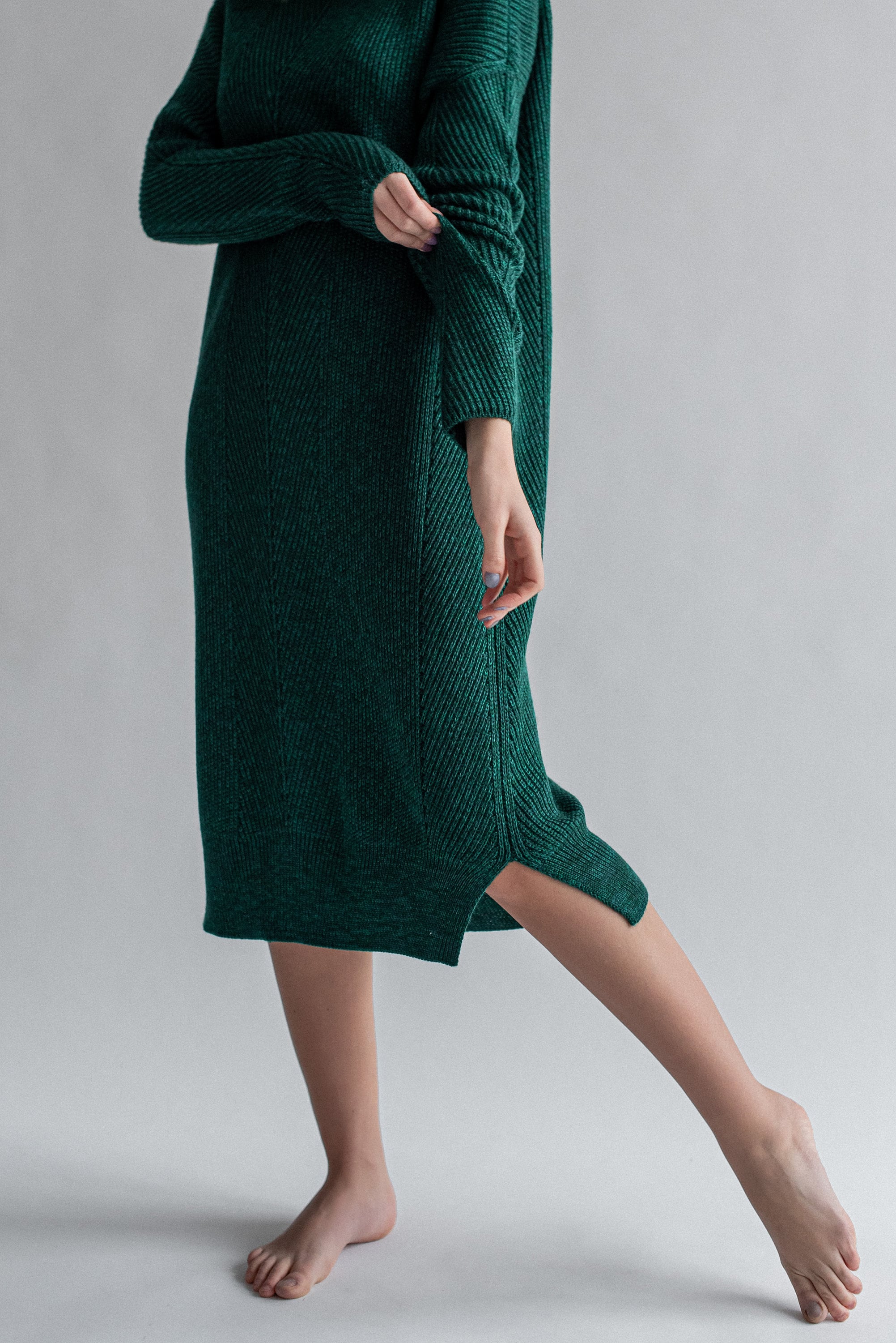 Green Sweater Dress Turtleneck Knit Sweater Women Plus Size - Etsy