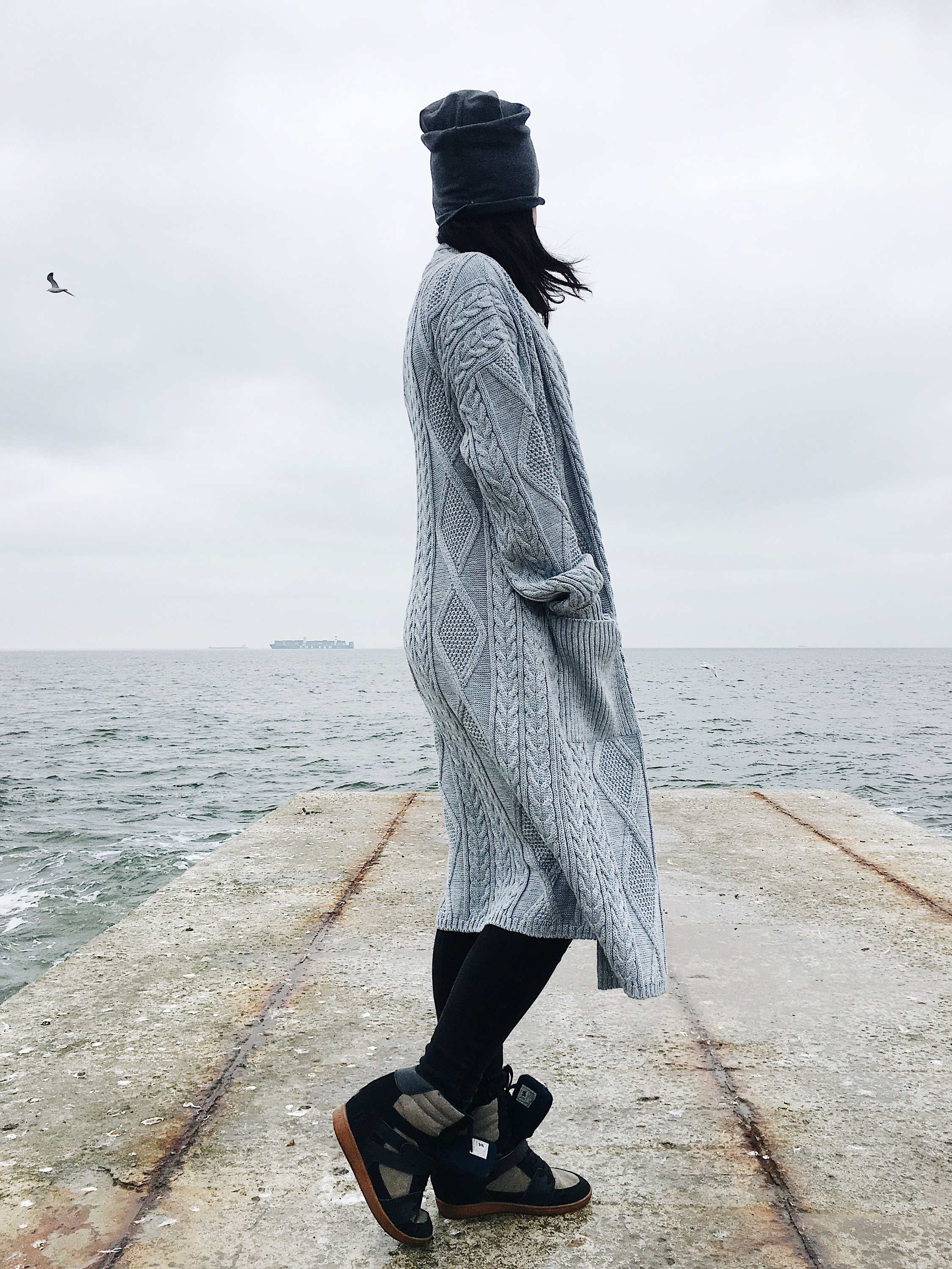 Gray Cardigan for Women Oversized Cardigan Long Knit - Etsy