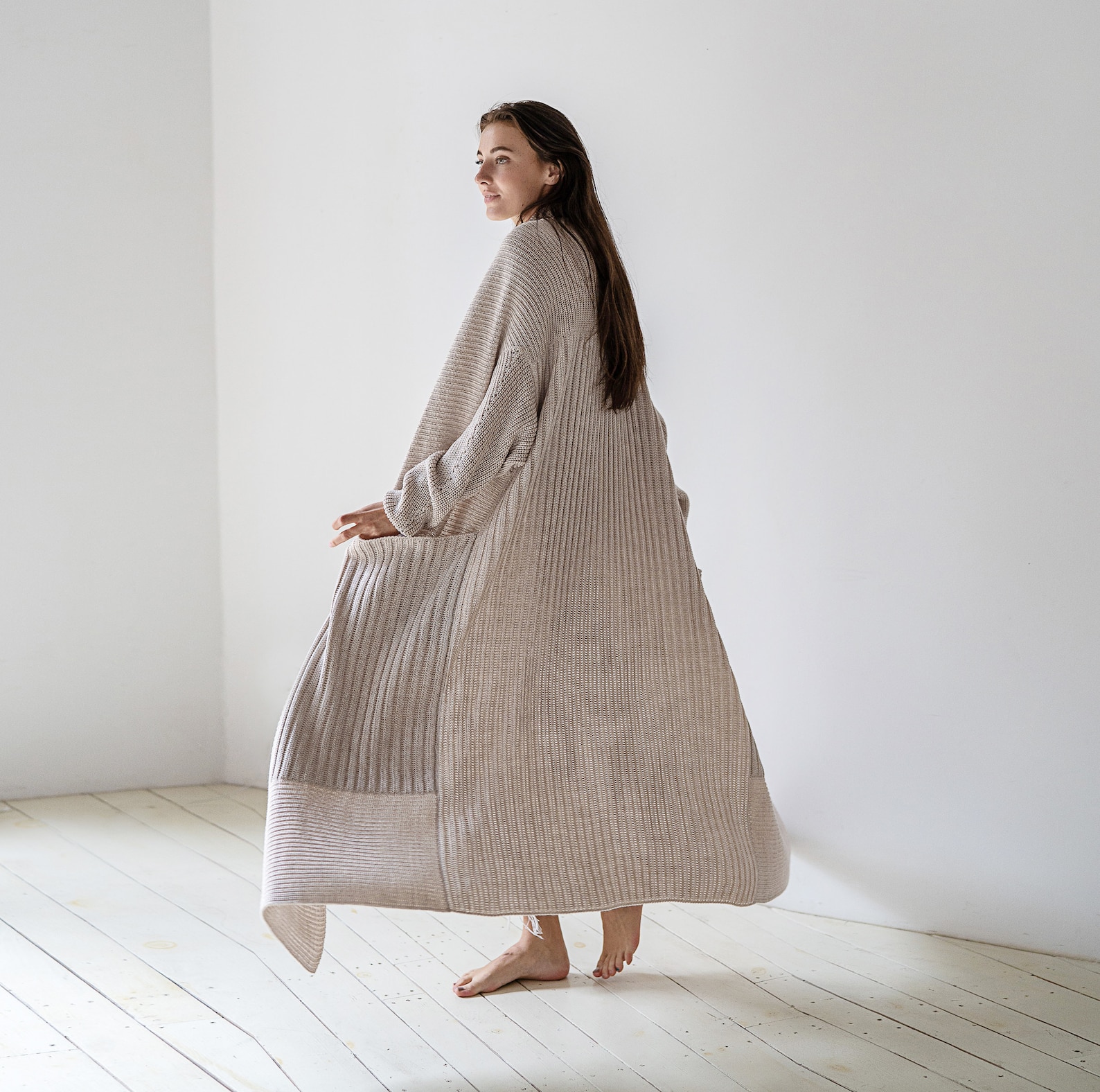 Blush Pink Oversized Cardigan Wool Knit Cardigan for Women - Etsy