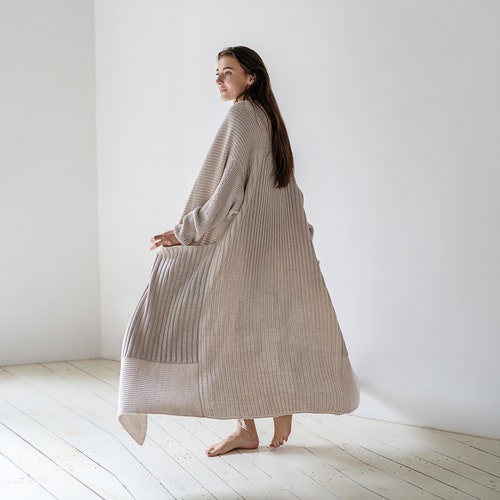 White Oversized Cardigan Chunky Cardigan for Women Wool Long - Etsy