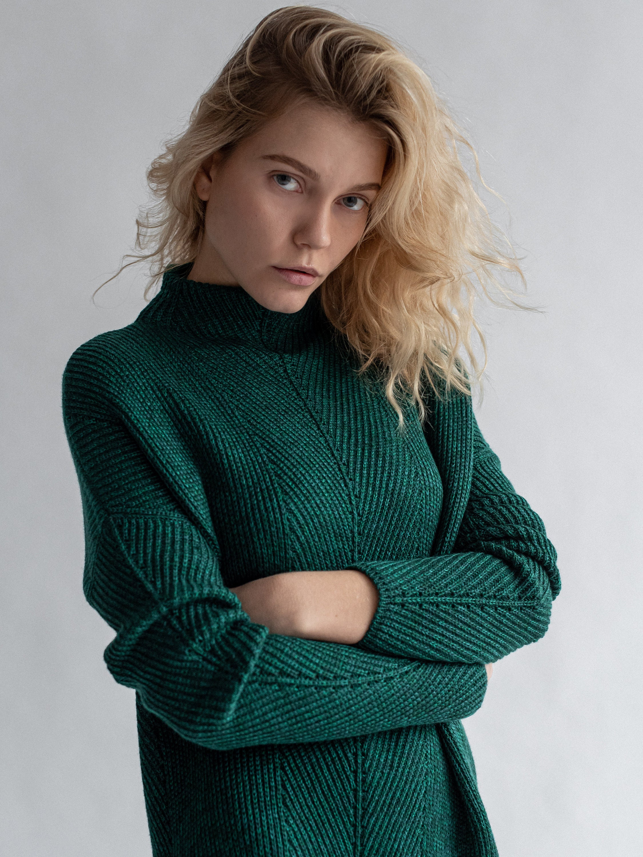 Green Sweater Dress Turtleneck Knit Sweater Women Plus Size - Etsy