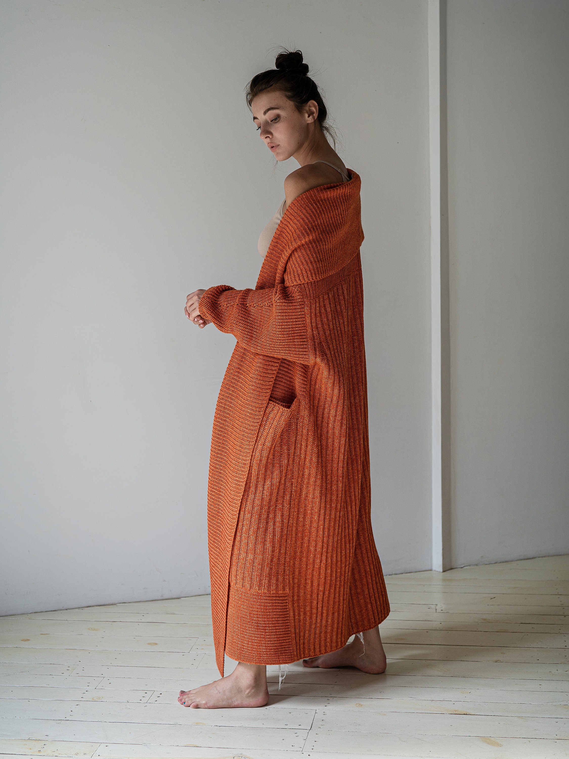 Blush Pink Oversized Cardigan Wool Knit Cardigan for Women - Etsy