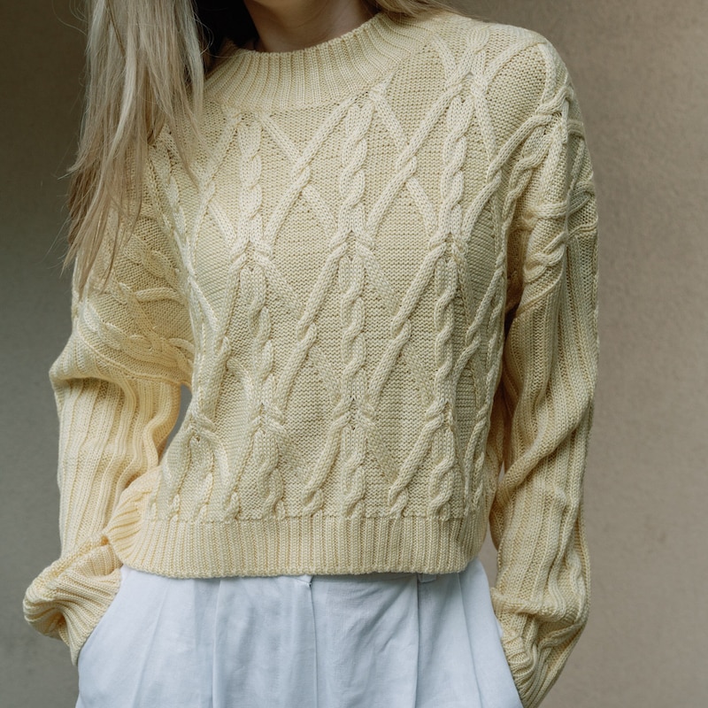 Butter Yellow Sweater - Etsy