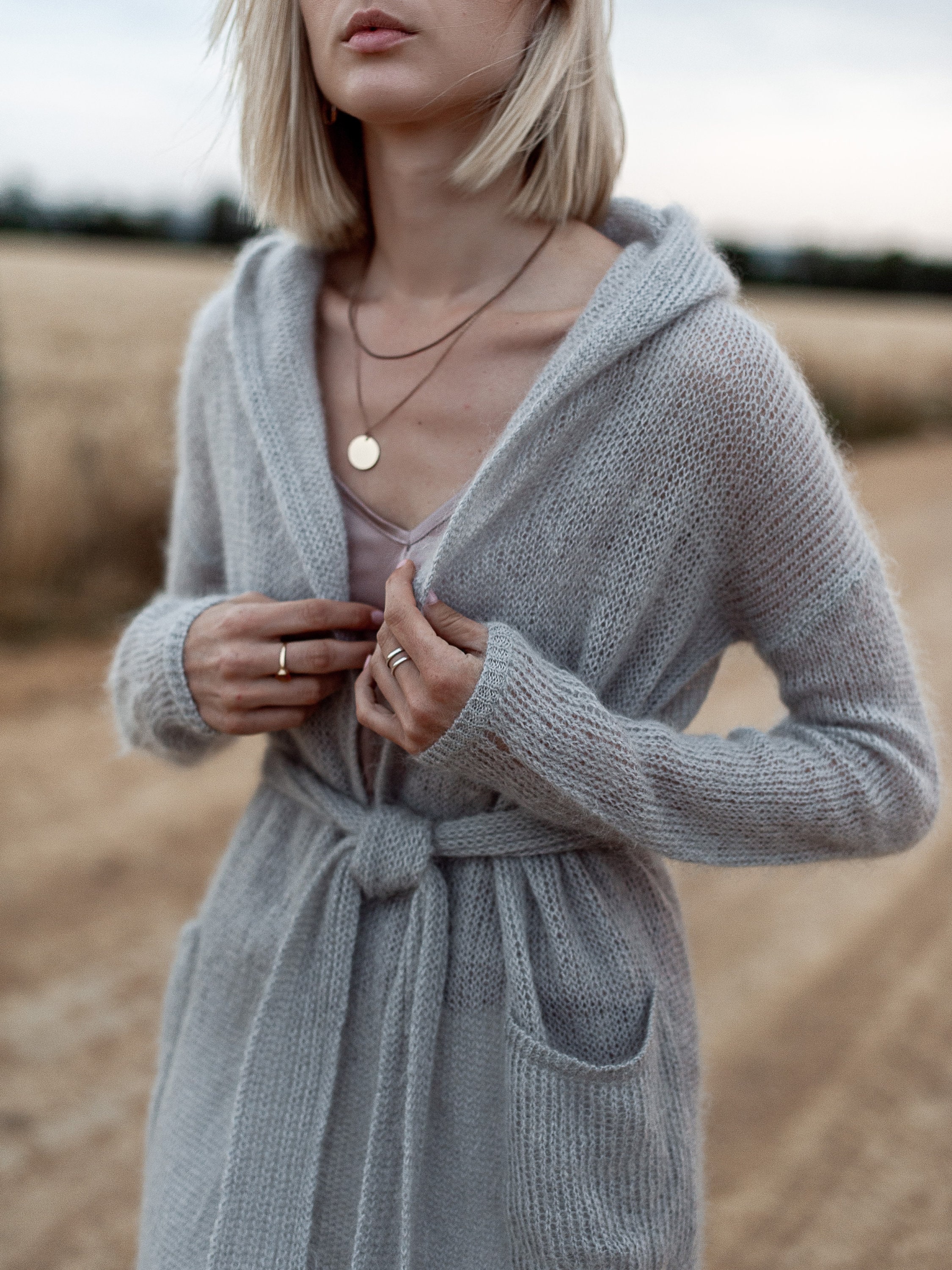 Mohair Cardigan Grey Oversized Cardigan Gray Long Knit - Etsy