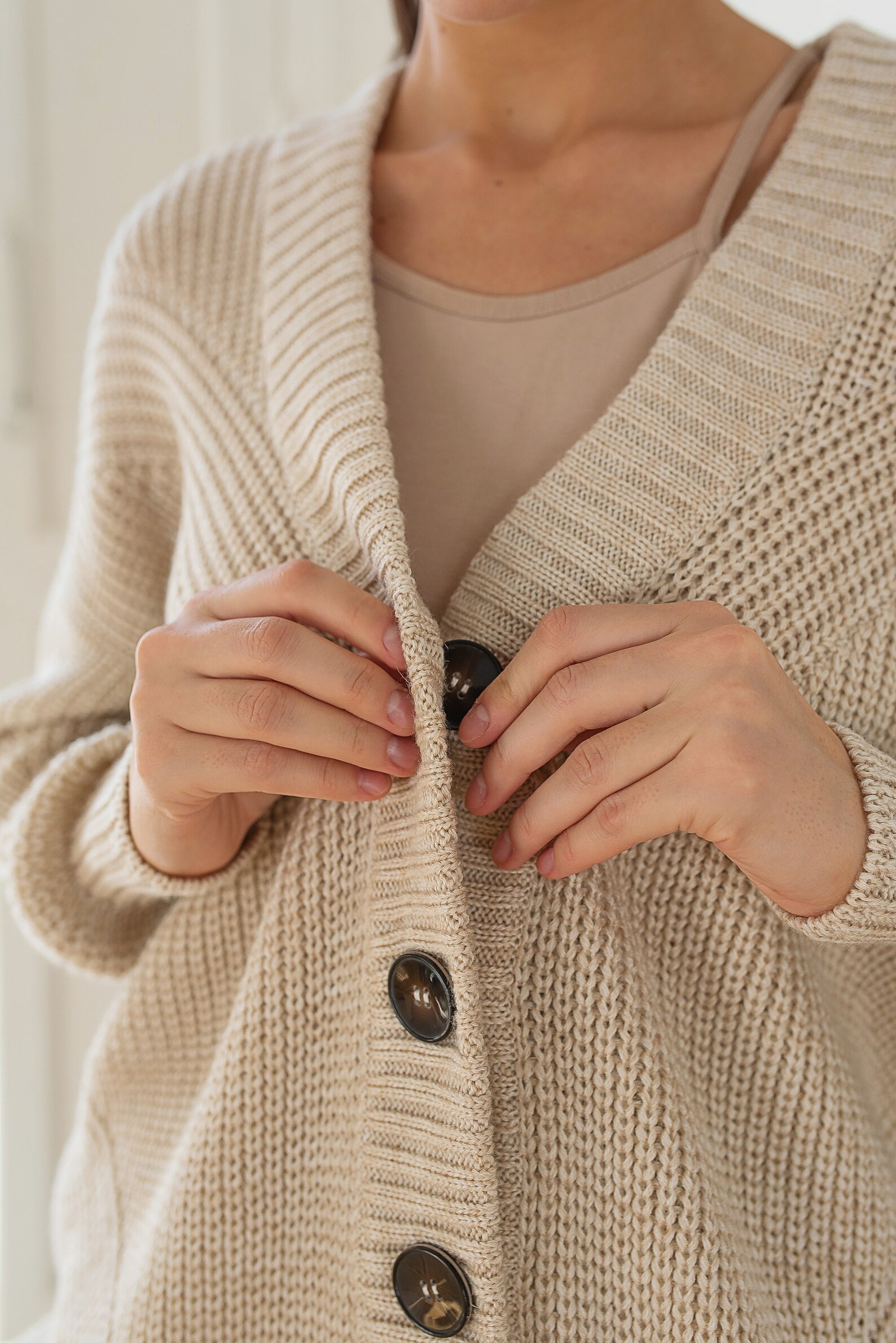 Short Knit Cardigan Beige Cardigan Short Length Knitted - Etsy