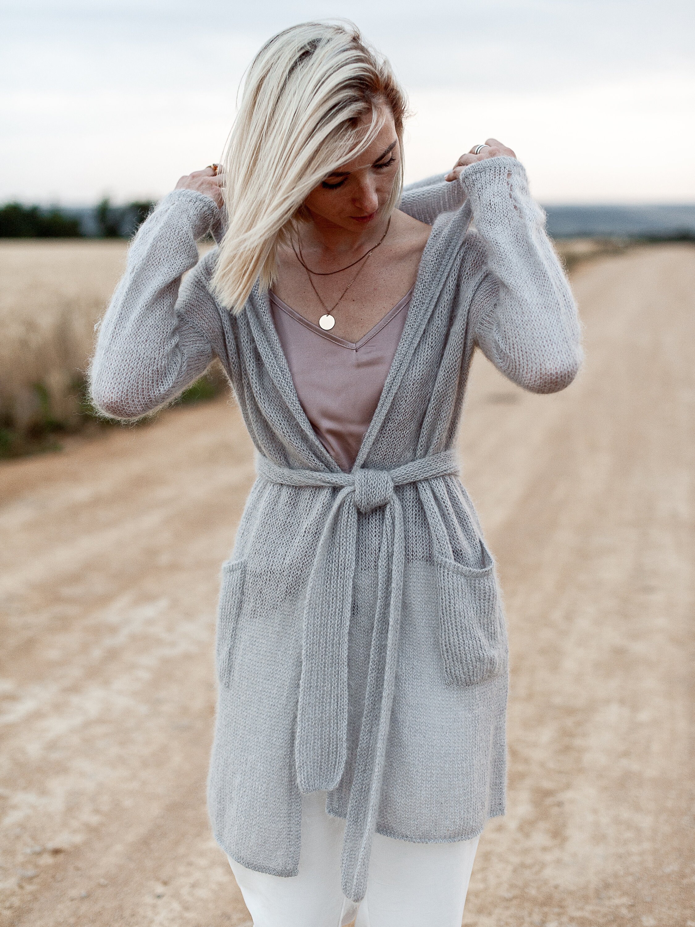 Mohair Cardigan Grey Oversized Cardigan Gray Long Knit - Etsy