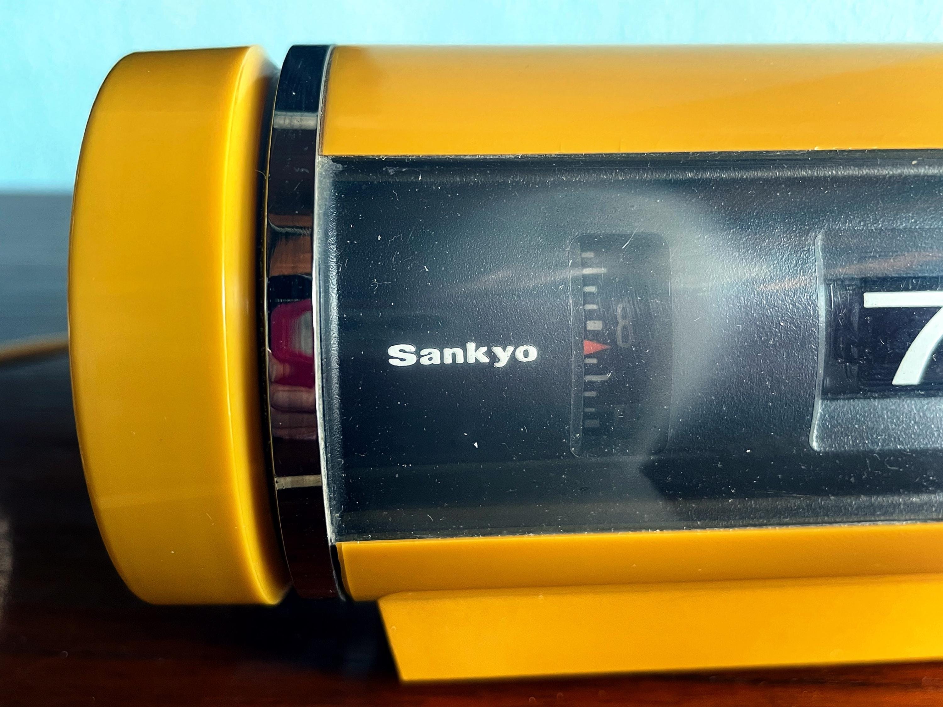 Sankyo, Vintage Flip Alarm Clock, Model NO401D With Yellow Ochre and ...