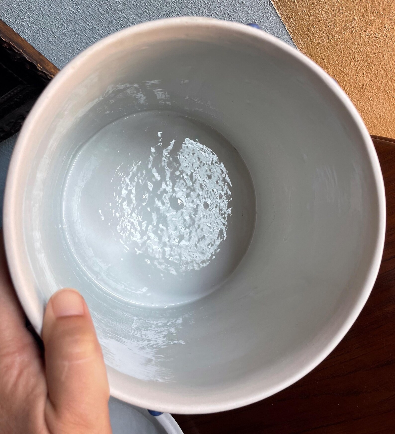 Vintage Chinese Vase, Blue and White Ceramic, Kitchen Container Signed ...